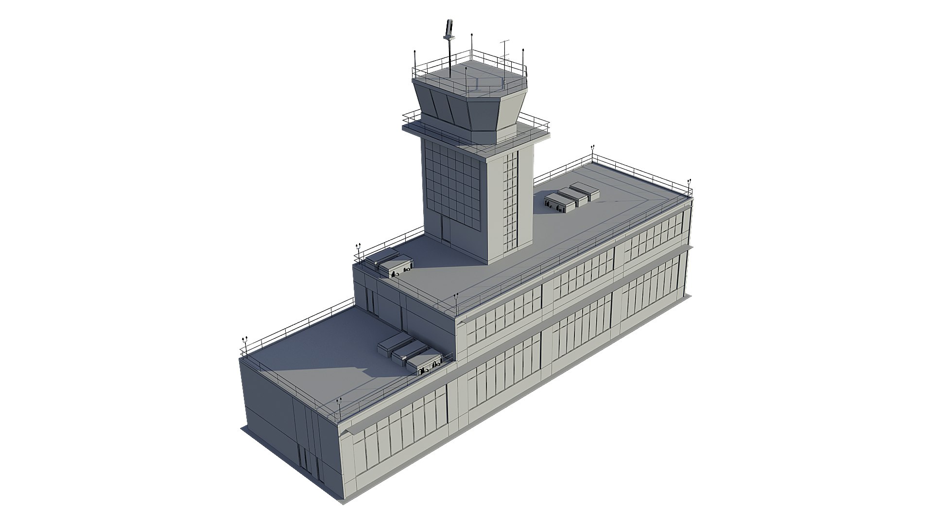 3D Airport Control Tower model - TurboSquid 1828225