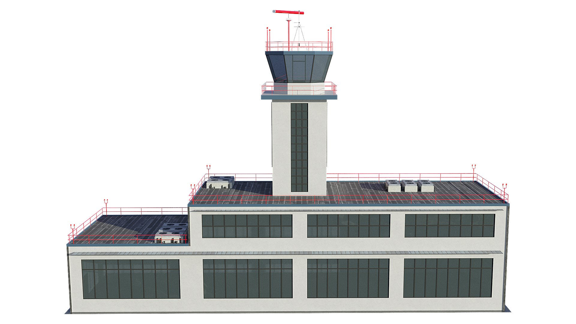 3D Airport Control Tower Model - TurboSquid 1828225
