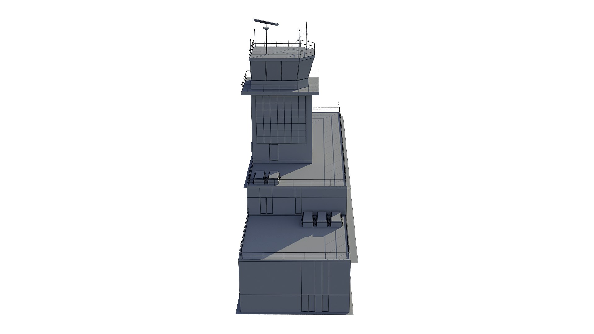 3D Airport Control Tower model - TurboSquid 1828225