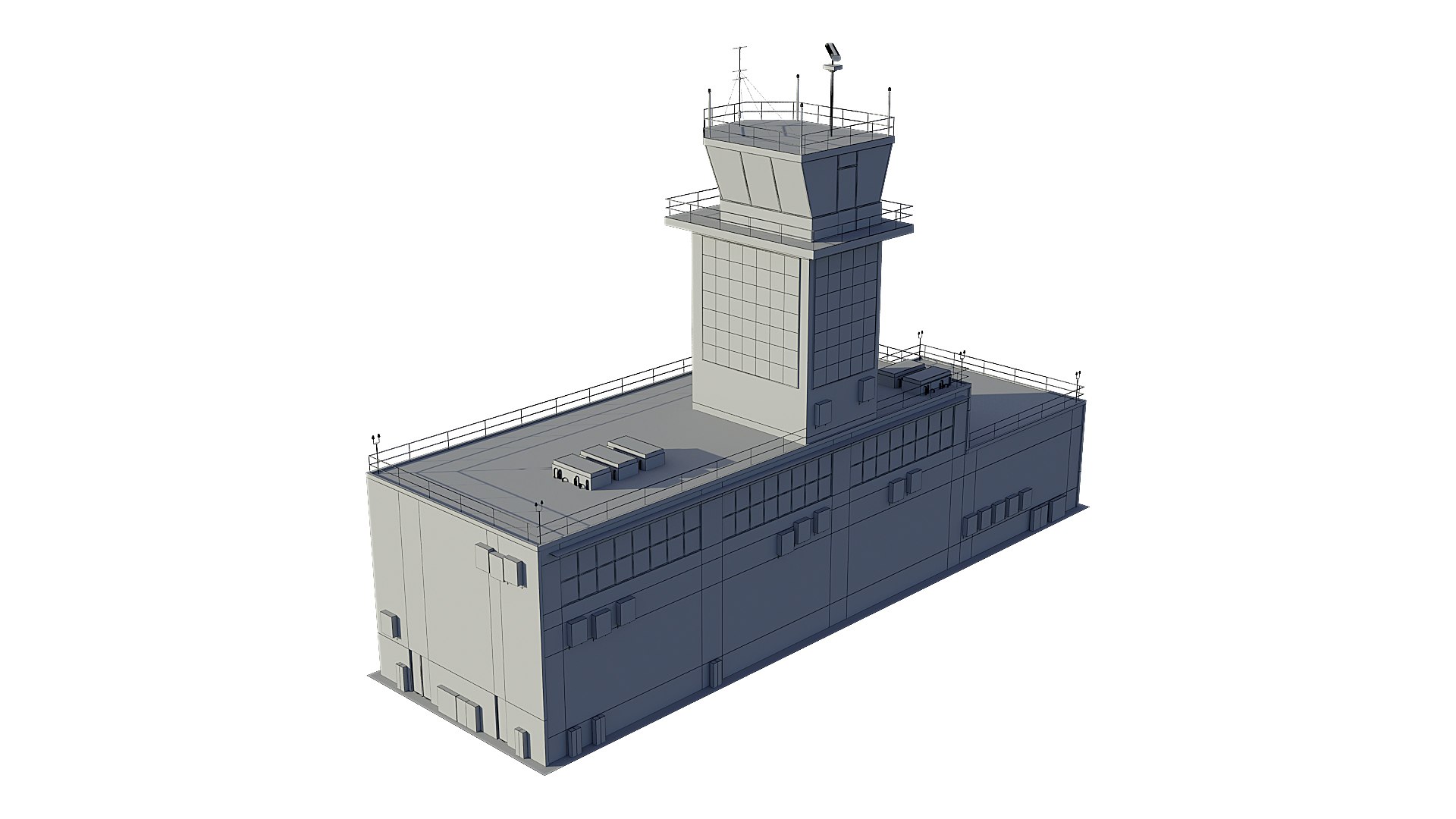 3D Airport Control Tower model - TurboSquid 1828225