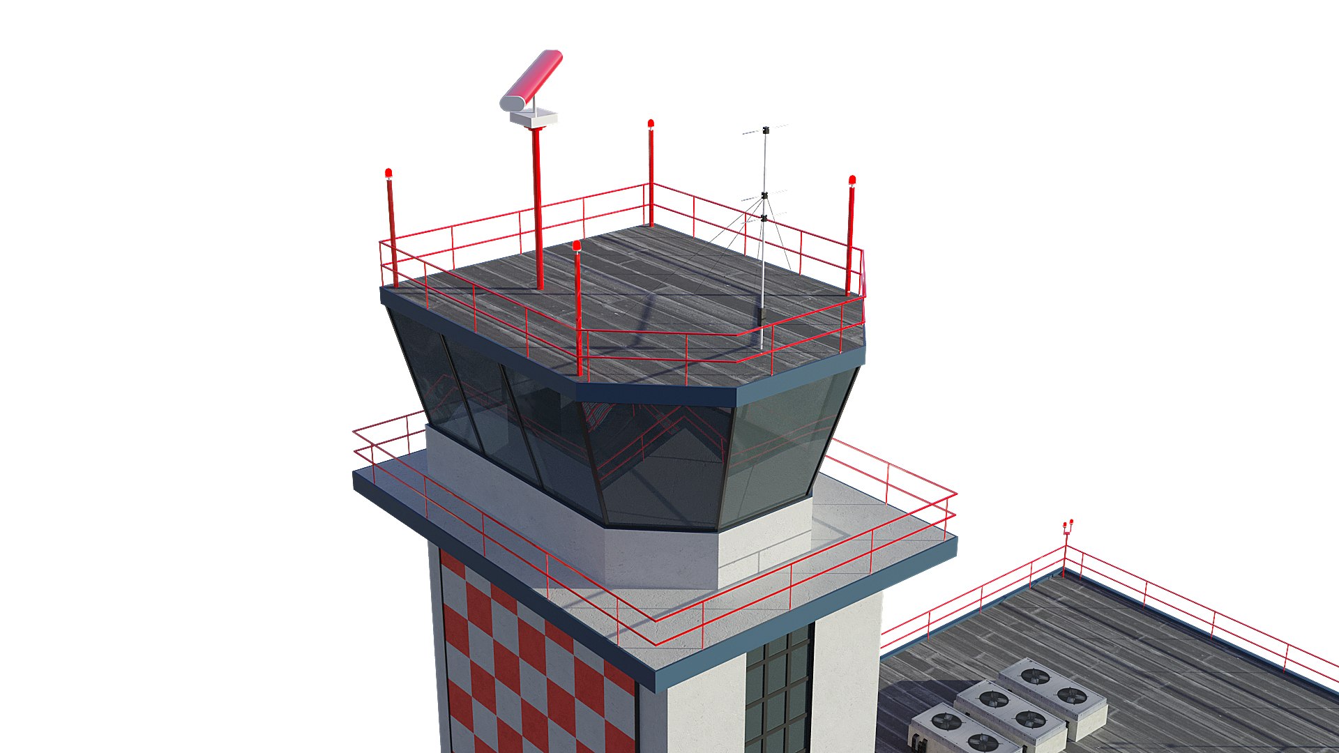 3D Airport Control Tower model - TurboSquid 1828225