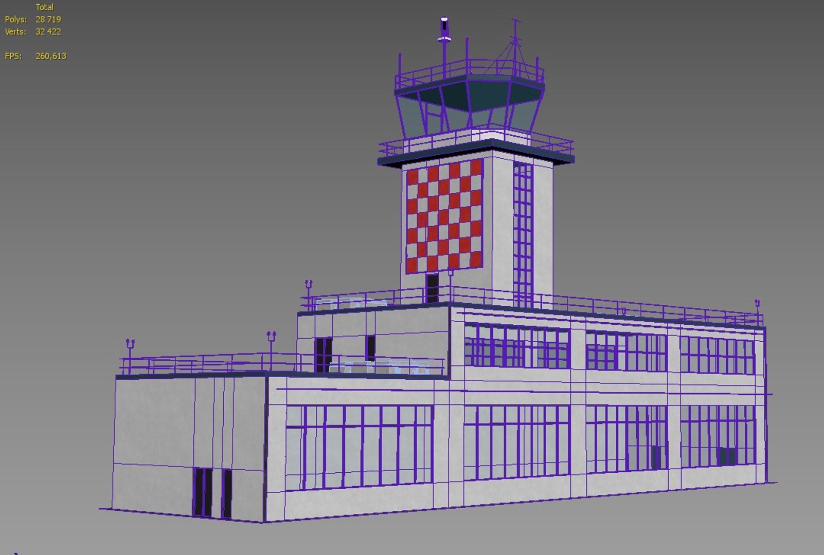 3D Airport Control Tower model - TurboSquid 1828225
