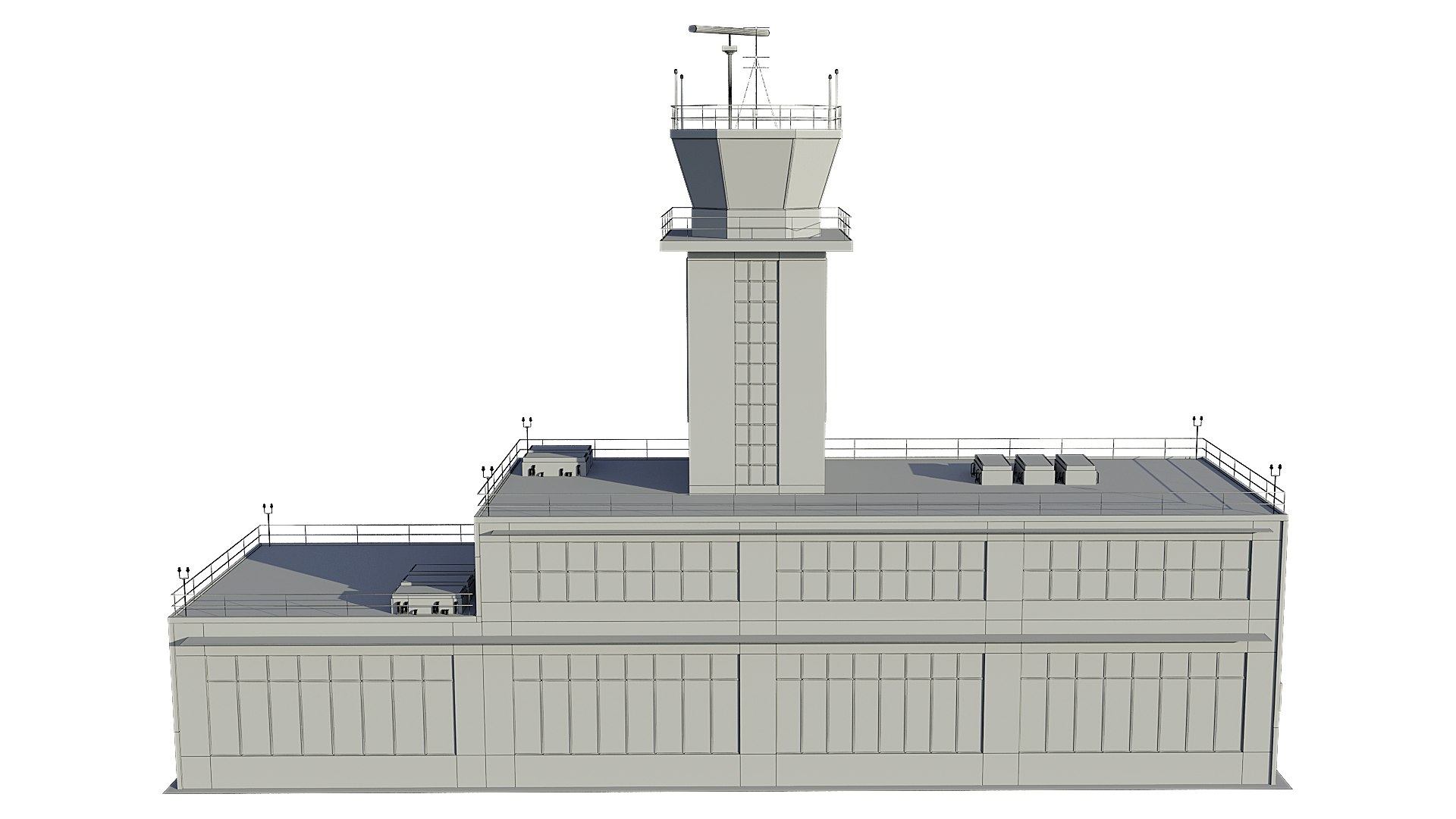 3D Airport Control Tower model - TurboSquid 1828225