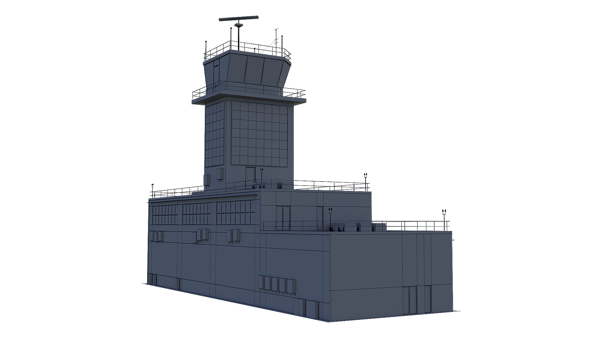 3D Airport Control Tower model - TurboSquid 1828225