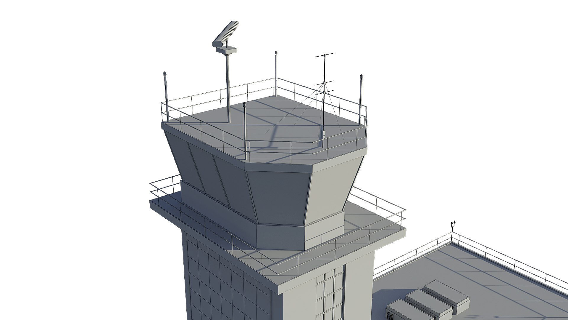 3D Airport Control Tower model - TurboSquid 1828225
