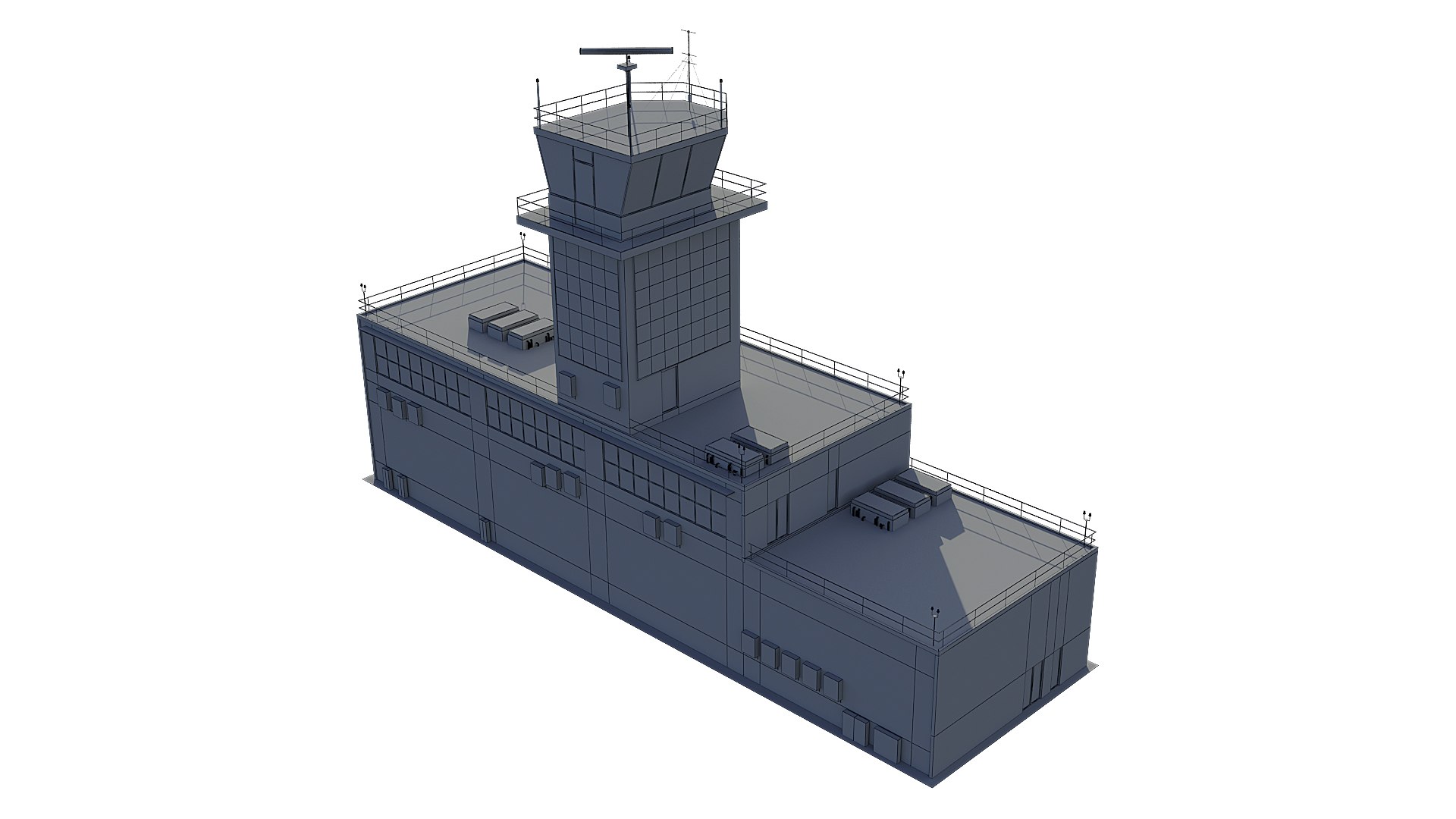 3D Airport Control Tower model - TurboSquid 1828225