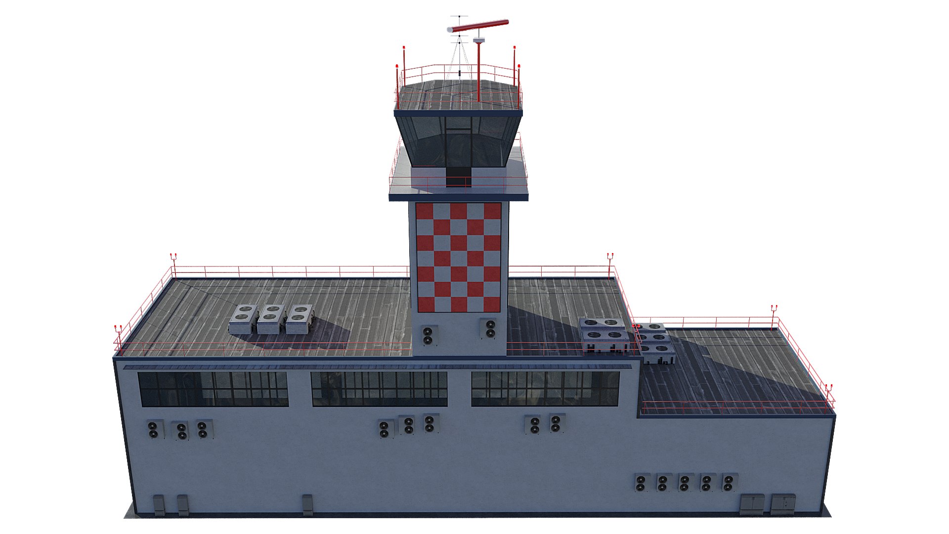 3D Airport Control Tower Model - TurboSquid 1828225