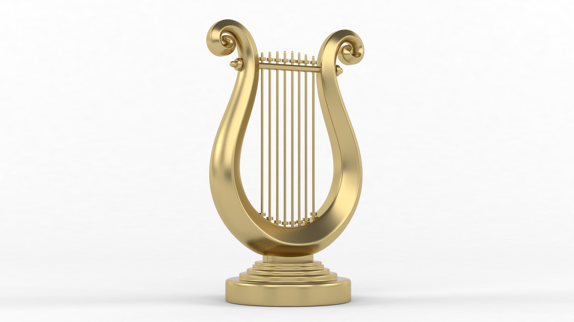 Golden Lyre Model - TurboSquid 1870864