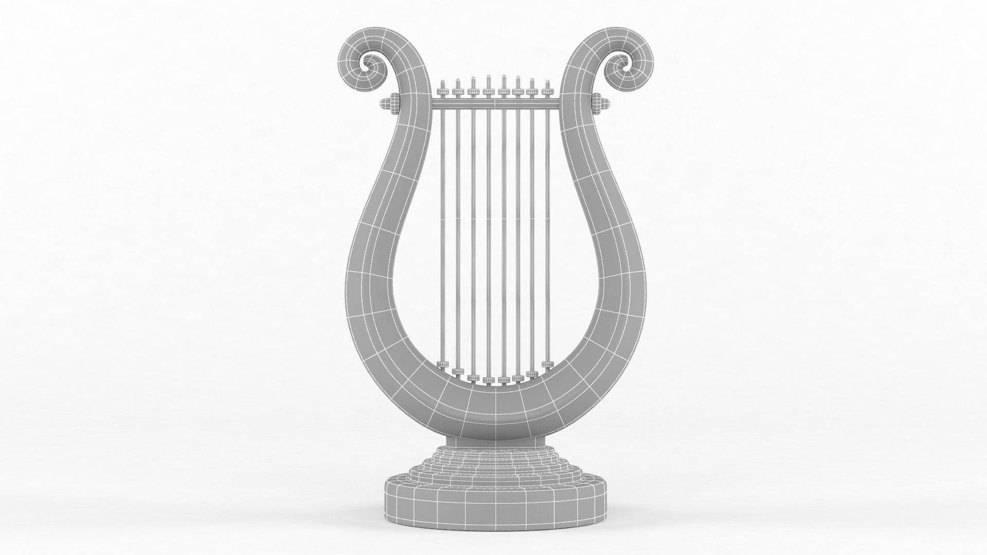 Golden Lyre Model - TurboSquid 1870864
