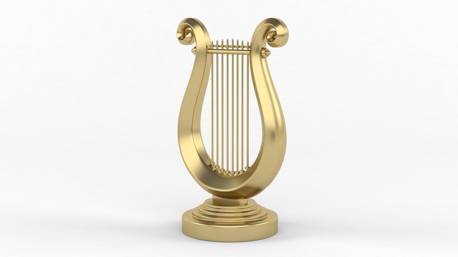 Golden Lyre Model - TurboSquid 1870864