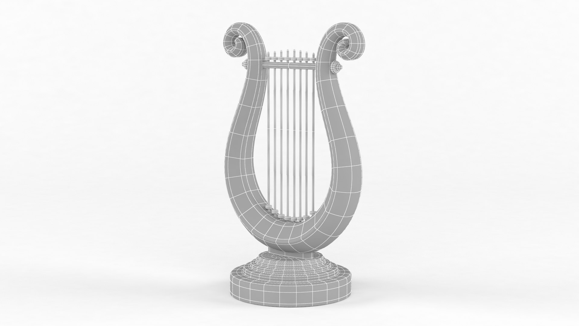 Golden Lyre Model - TurboSquid 1870864