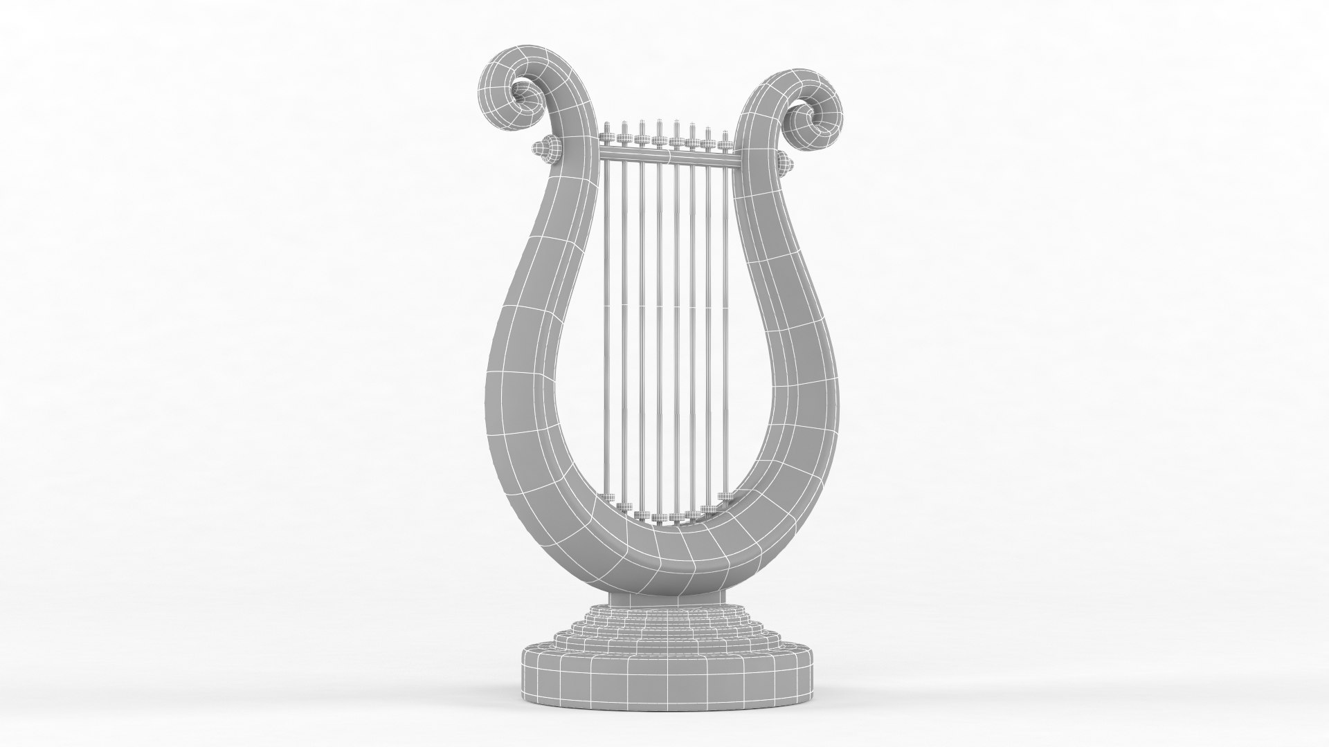 Golden Lyre Model - TurboSquid 1870864