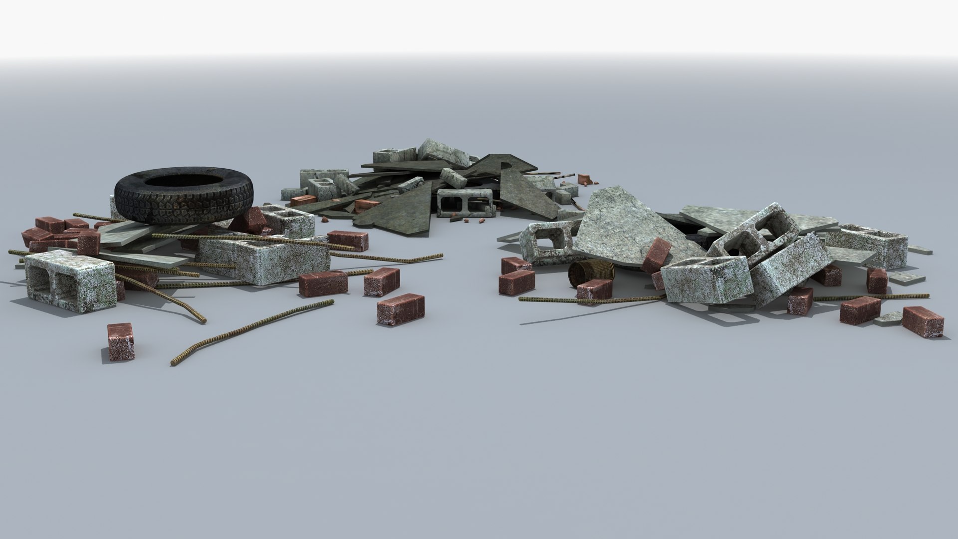 Rubble Junk Piles 3d Model