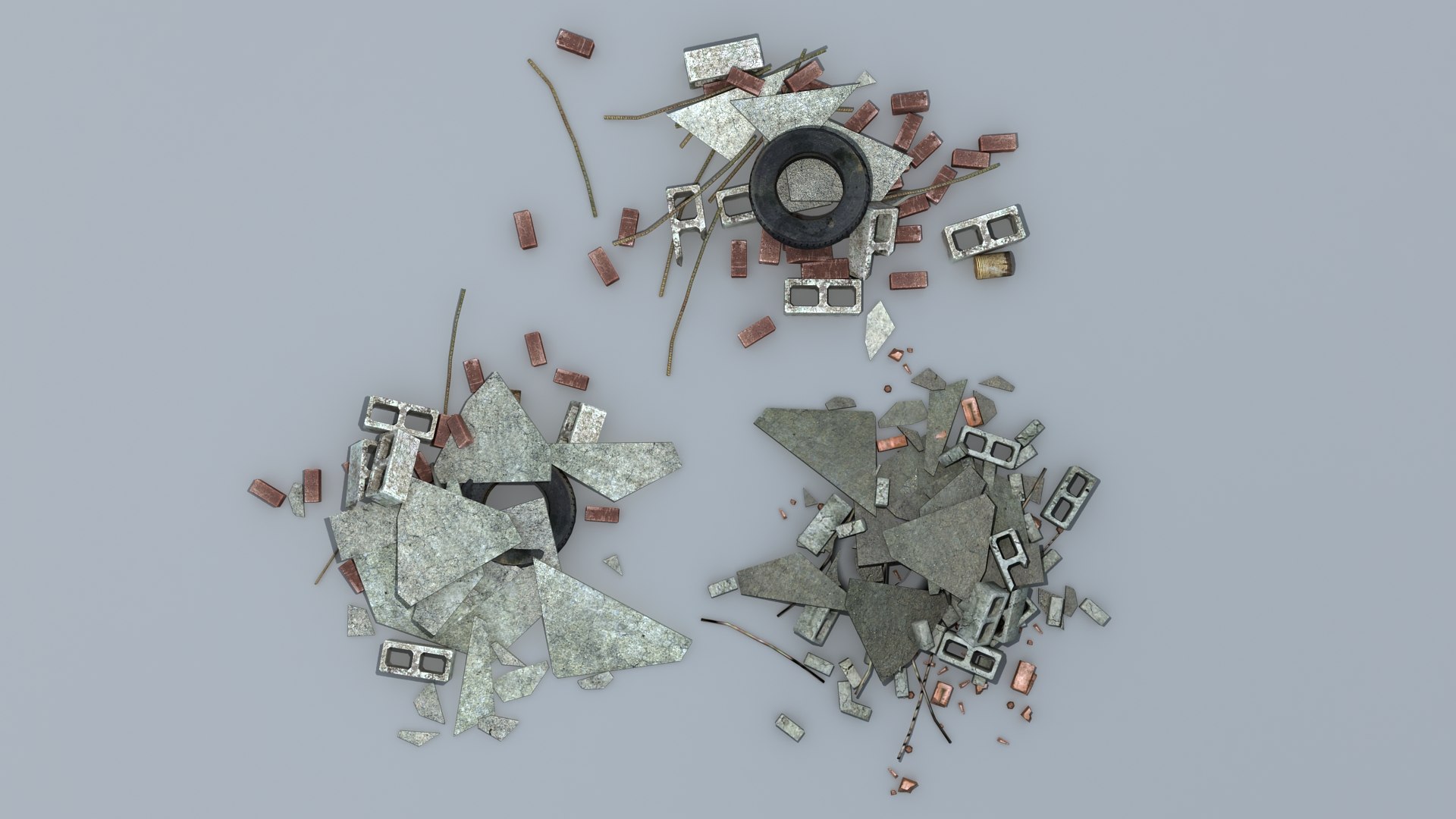 Rubble Junk Piles 3d Model