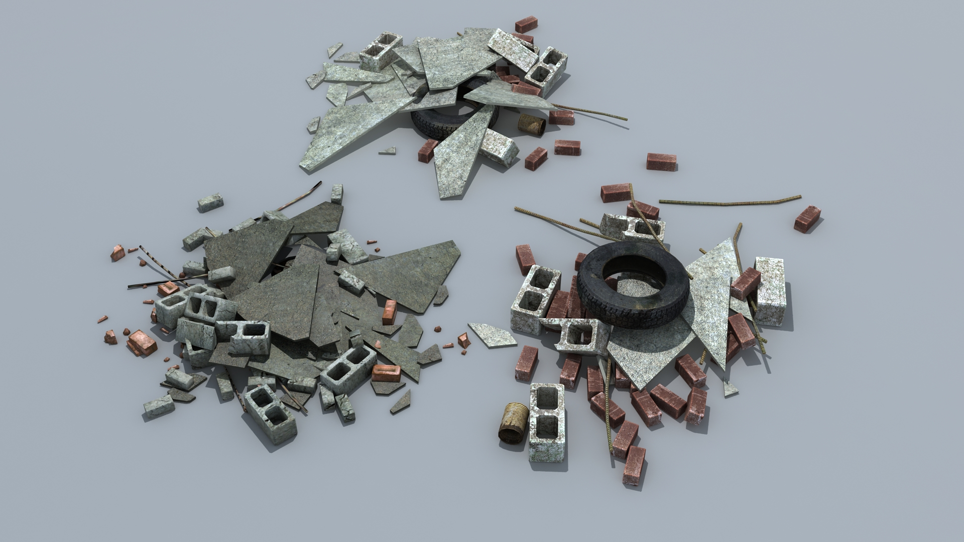 Rubble Junk Piles 3d Model