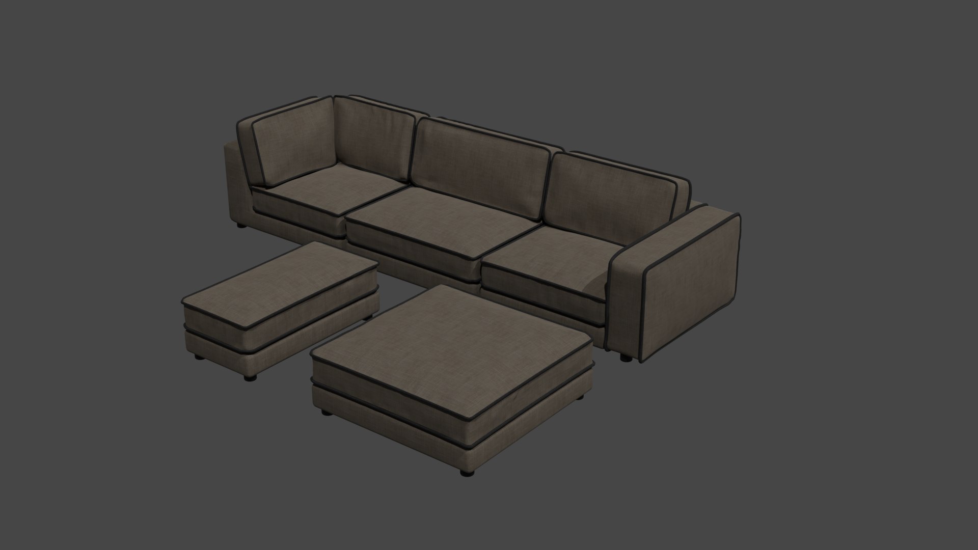 3D modular kit sectional sofa - TurboSquid 1707093