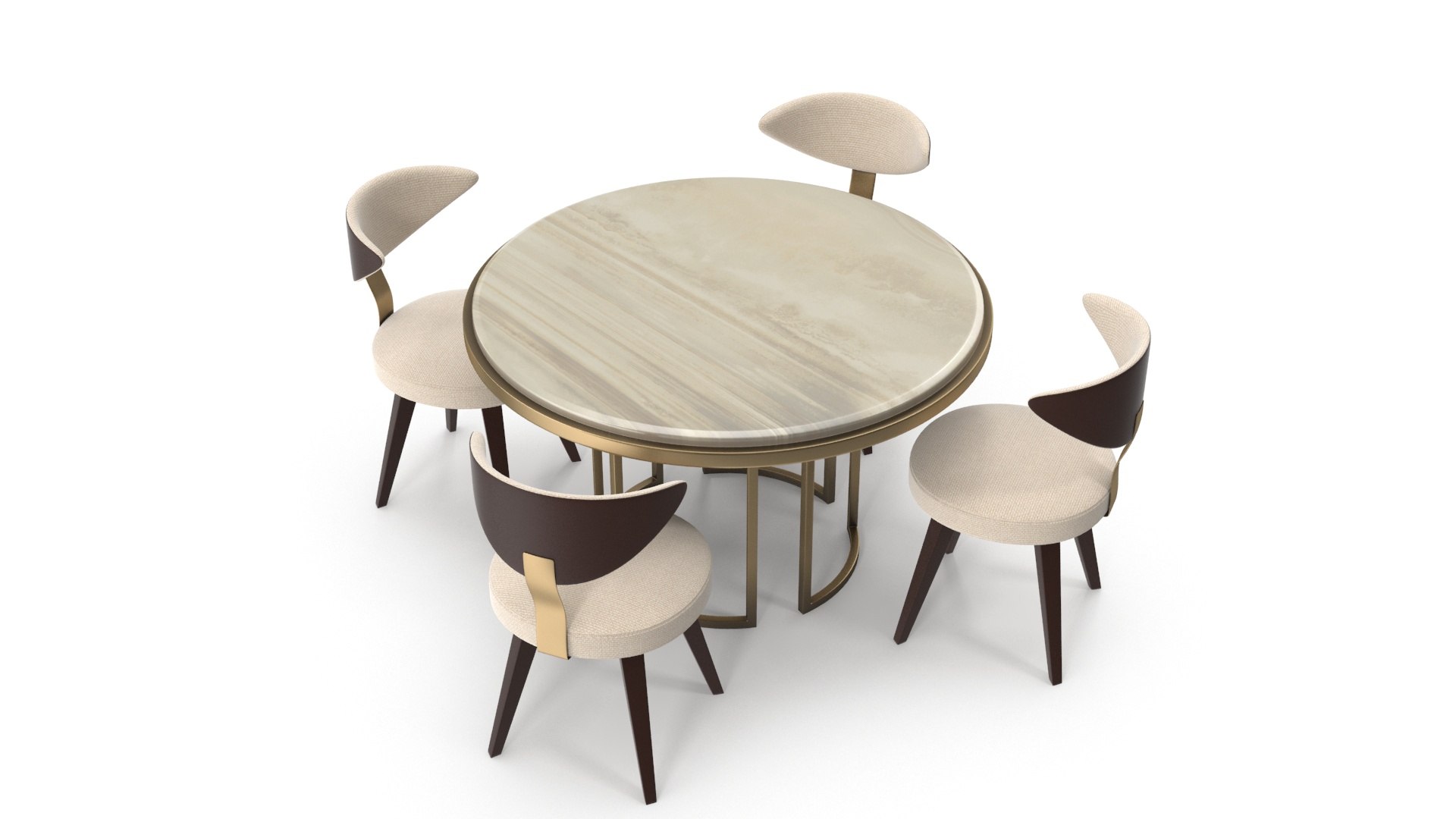 Dining Table Set 3D - TurboSquid 1770328