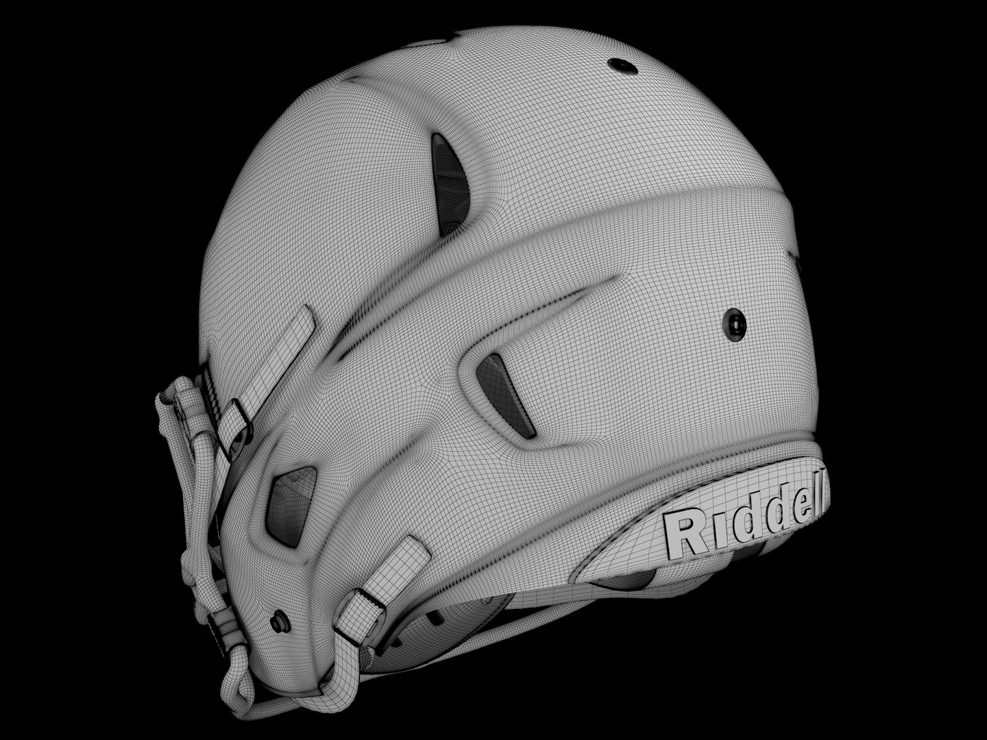 3d riddell 360 football helmet