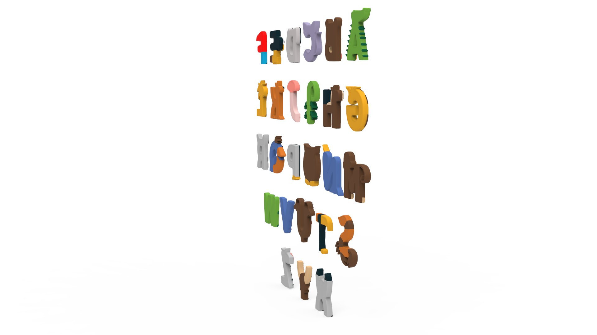 3D Cartoon Animal Alphabet V001 - TurboSquid 2159219
