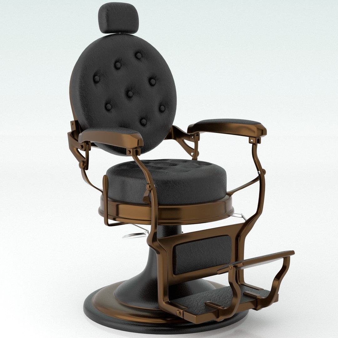 Alesso Professional Barber Chair Black 3D Model - TurboSquid 2303921