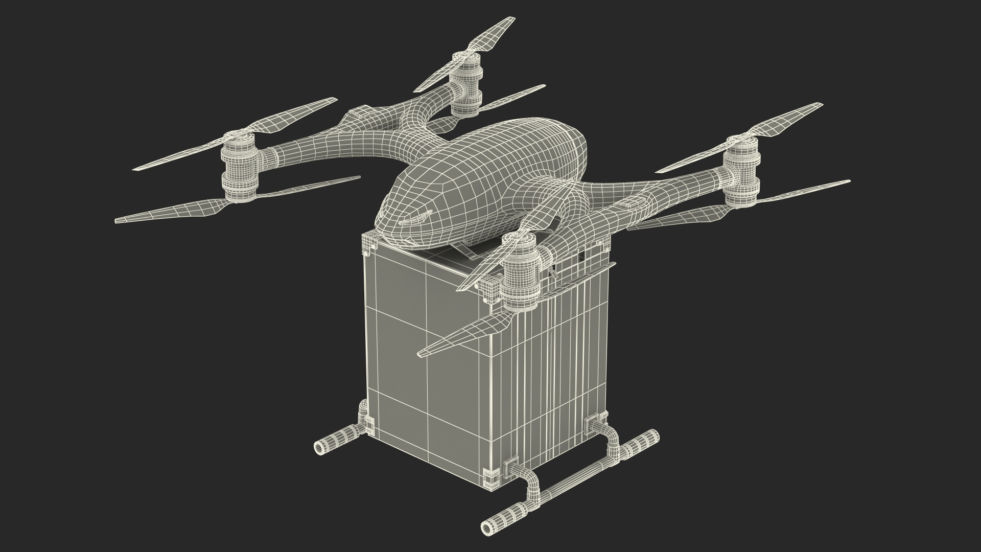 3D Model Quadcopter Drone Delivery Package - TurboSquid 1604560
