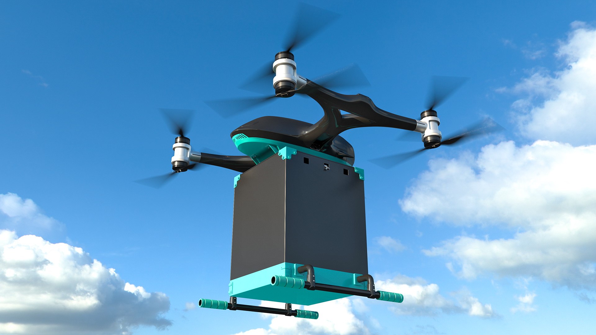 3D Model Quadcopter Drone Delivery Package - TurboSquid 1604560