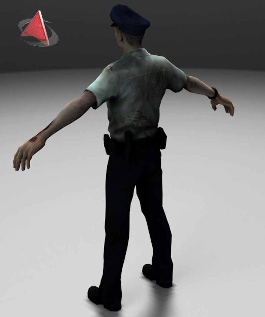 Zombie Police 3d Model