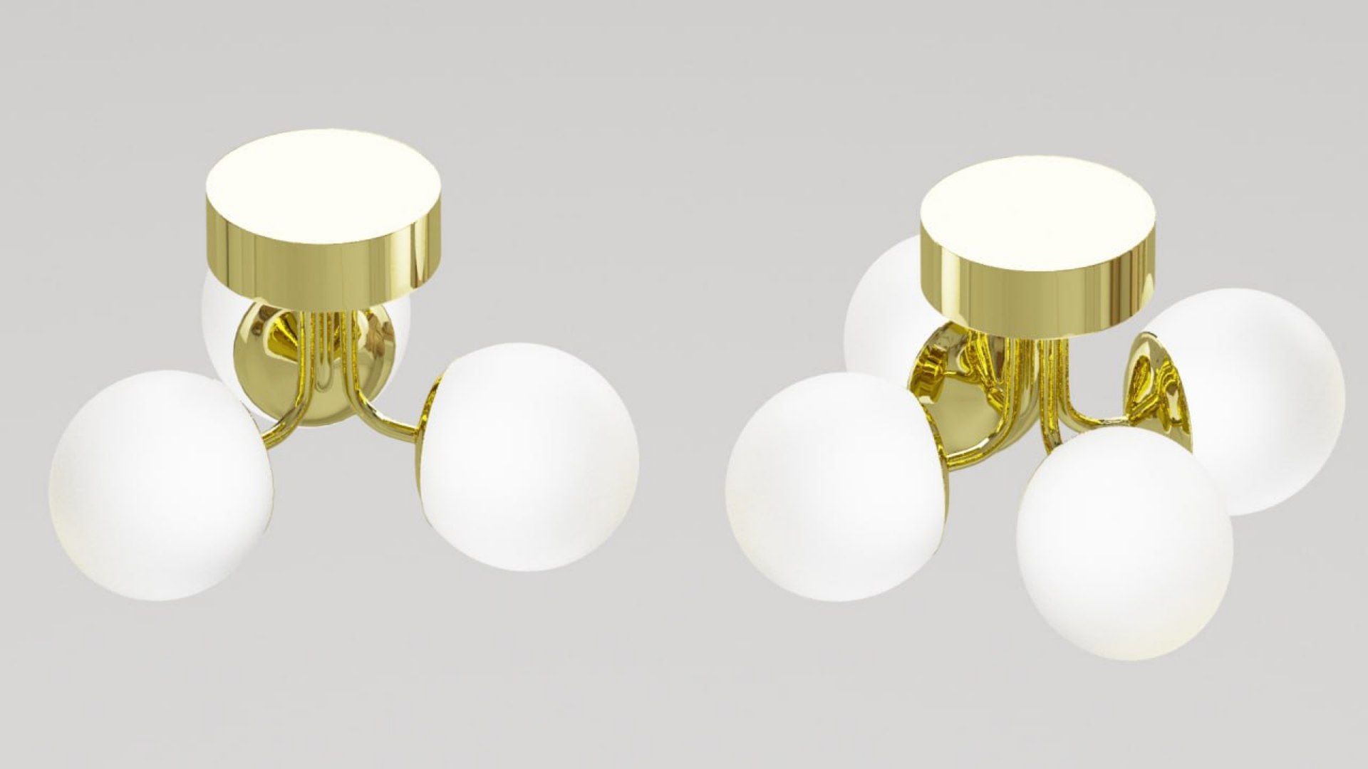 3D AFX Metropolitan 15 Wide Brass 3-Light LED Orb Lights Ceiling ...