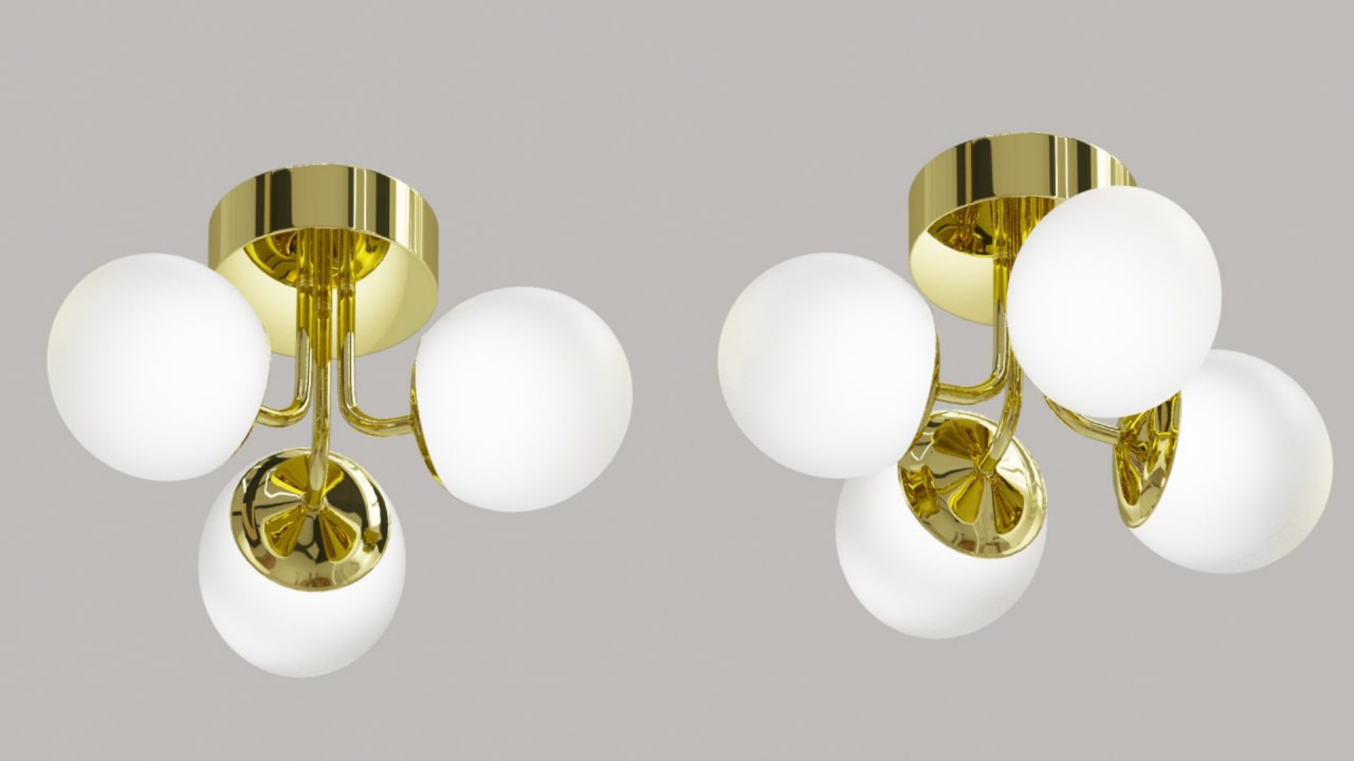 3D AFX Metropolitan 15 Wide Brass 3-Light LED Orb Lights Ceiling ...