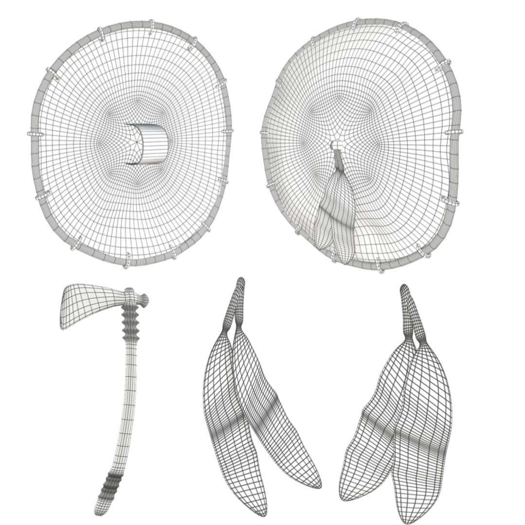 3d Model Native Tomahawk Shield