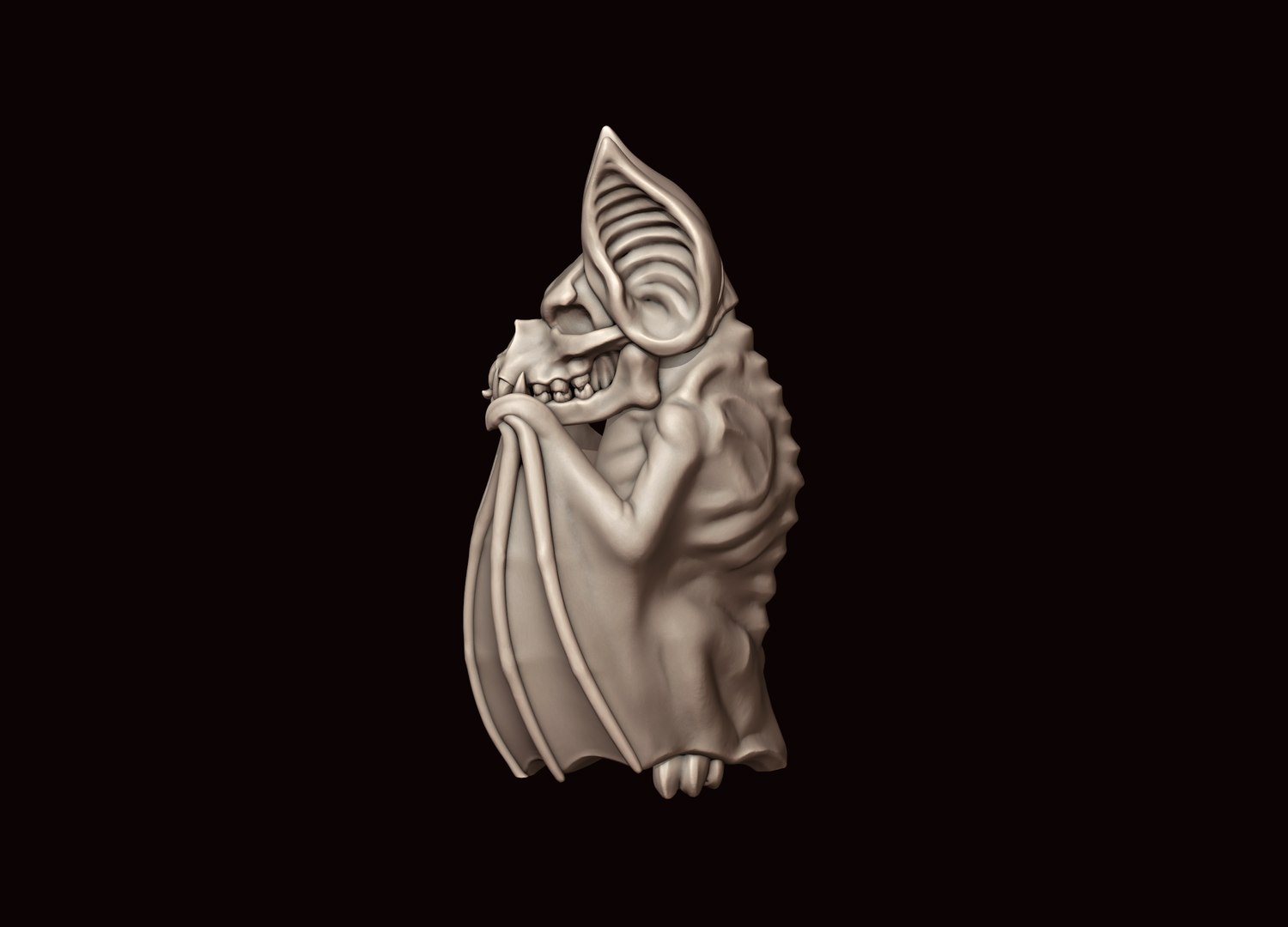 Gothic Bat Statue GARGOYLE Print 3D Model - TurboSquid 1872859