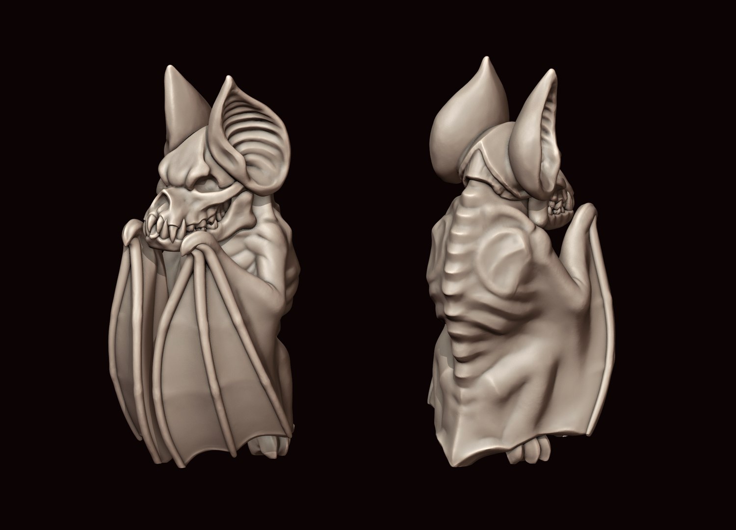 Gothic Bat Statue GARGOYLE Print 3D Model - TurboSquid 1872859