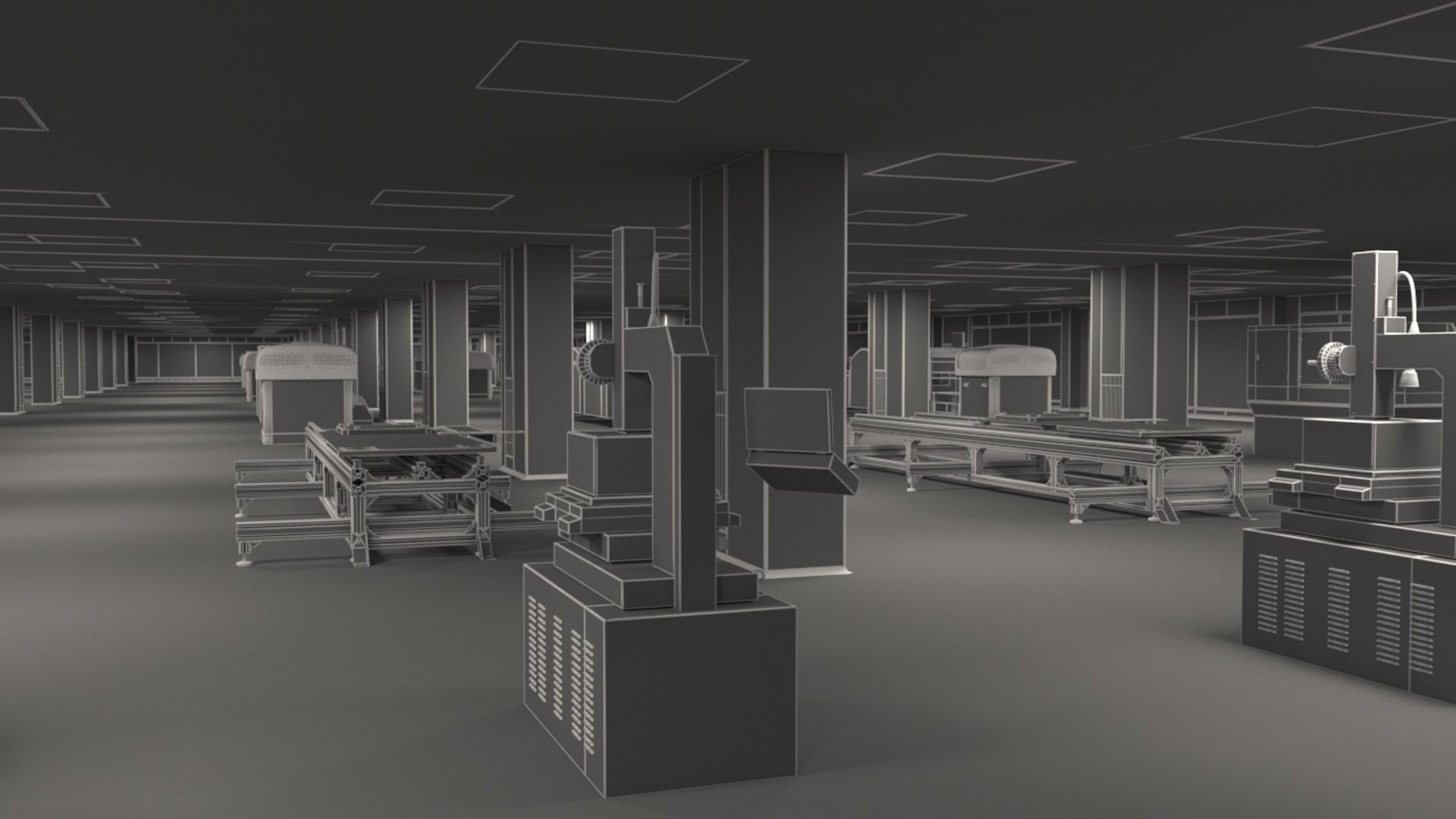 Factory Interior 3D Model - TurboSquid 2123418
