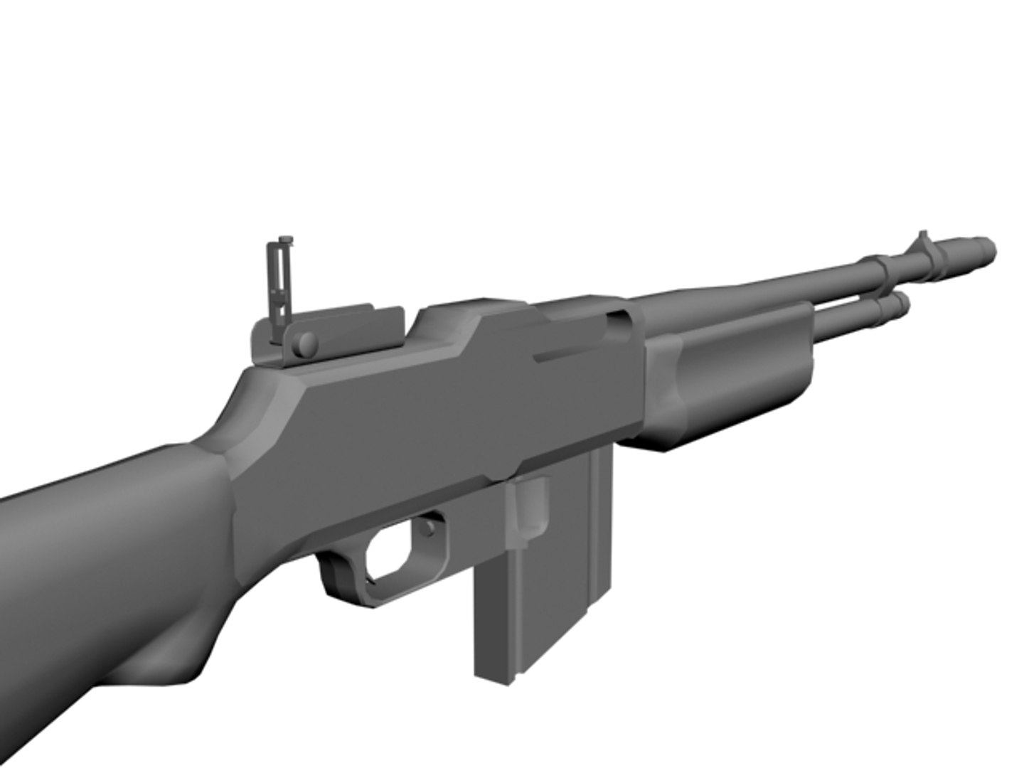 3dsmax Browning Automatic Rifle M1918