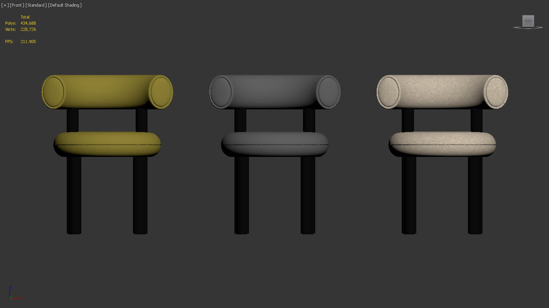 3D Model Fat Dinning Chair By Tom Dixon - TurboSquid 1829580