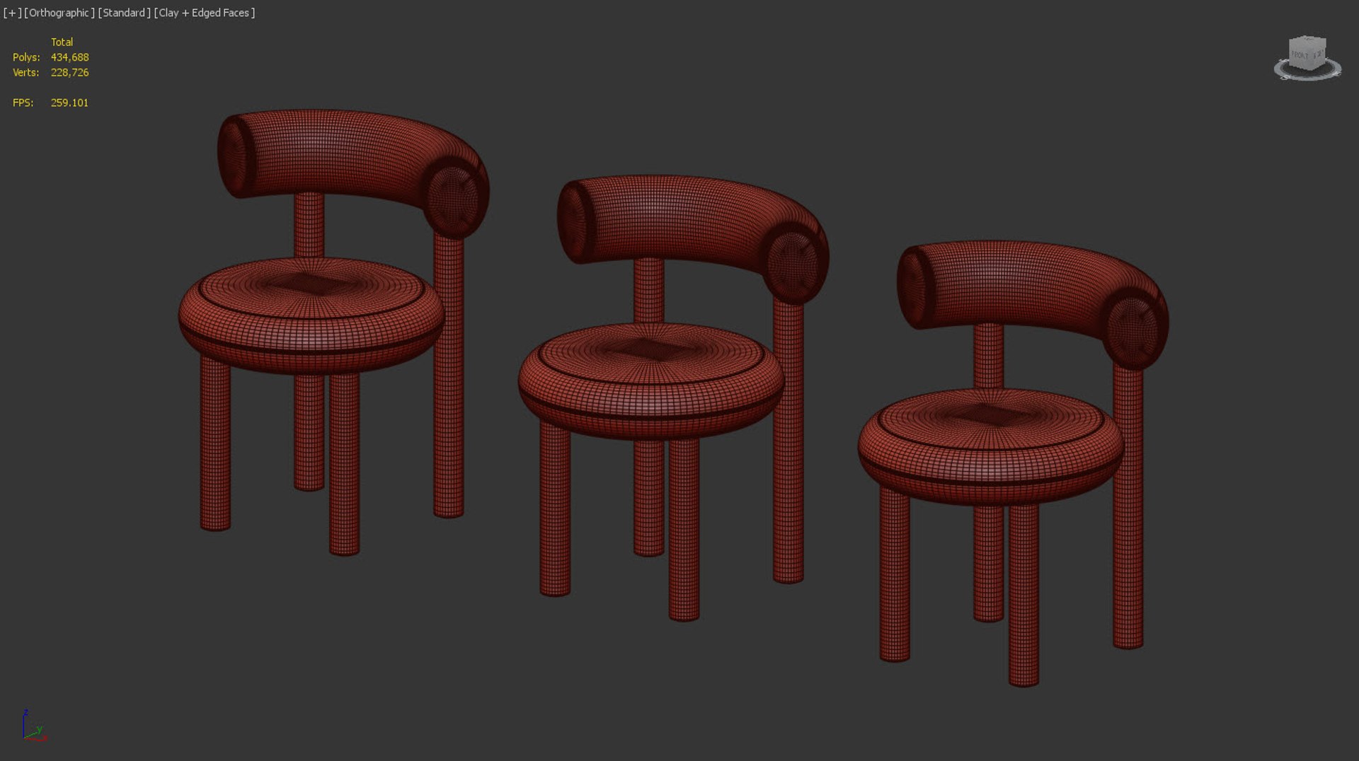 3D Model Fat Dinning Chair By Tom Dixon - TurboSquid 1829580