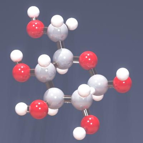 molecule glucose 3d model