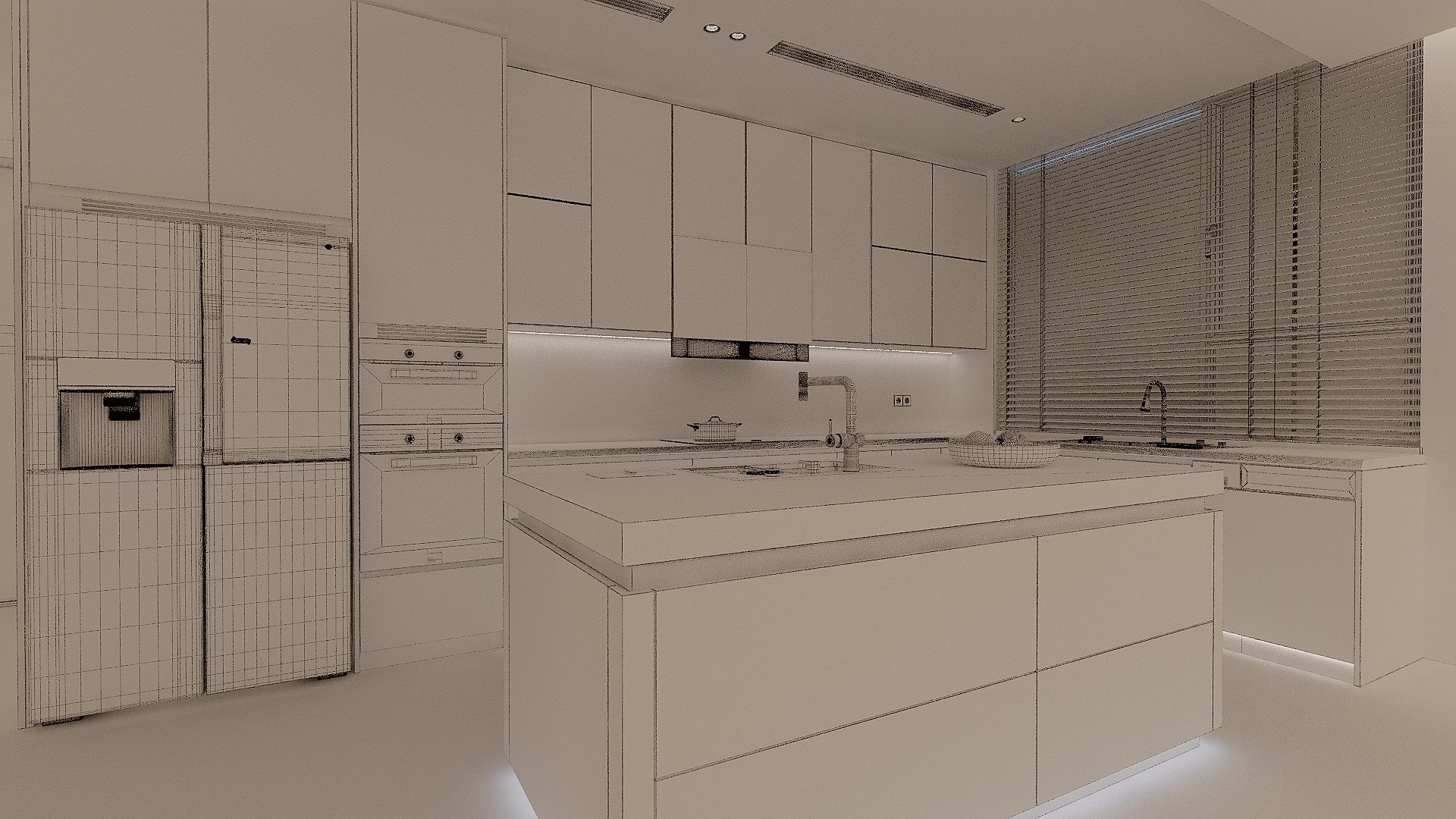 Kitchen Design 3D model - TurboSquid 2146415