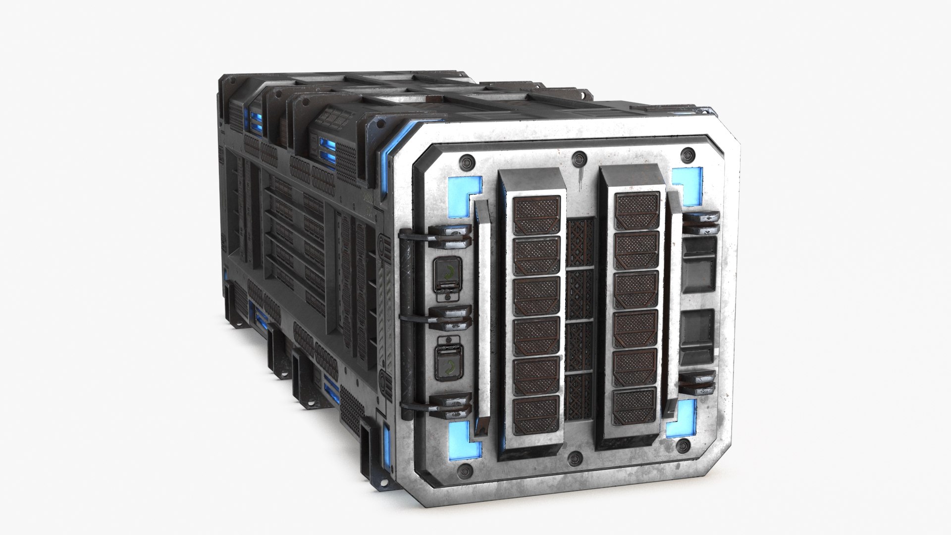 Sci-fi Container Set Of 3 V4 3D Model - TurboSquid 2115279