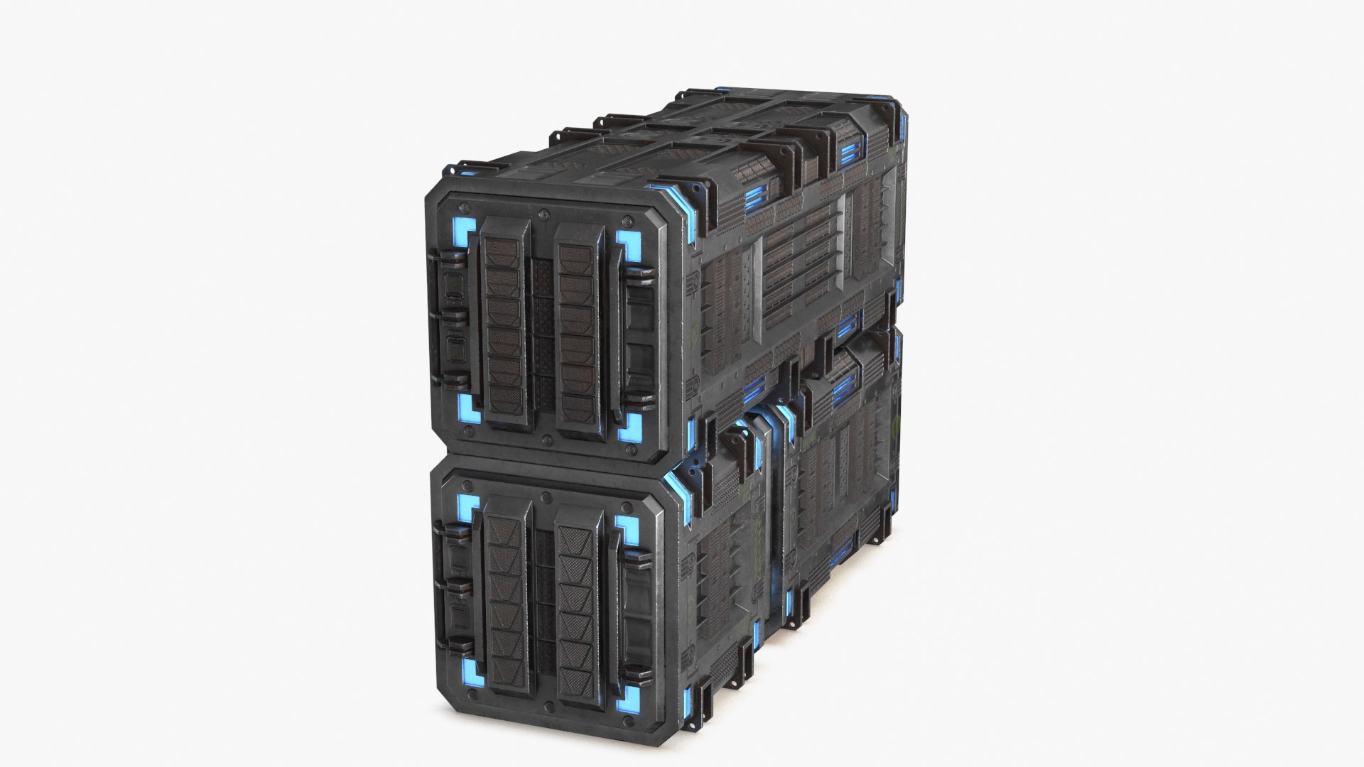 Sci-fi Container Set Of 3 V4 3D Model - TurboSquid 2115279