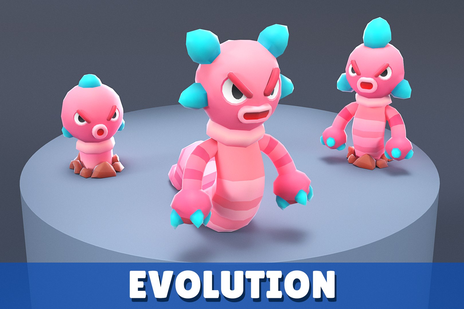 CARTOON MONSTERS - EVOLUTION PACK 3D Model - TurboSquid 2202085