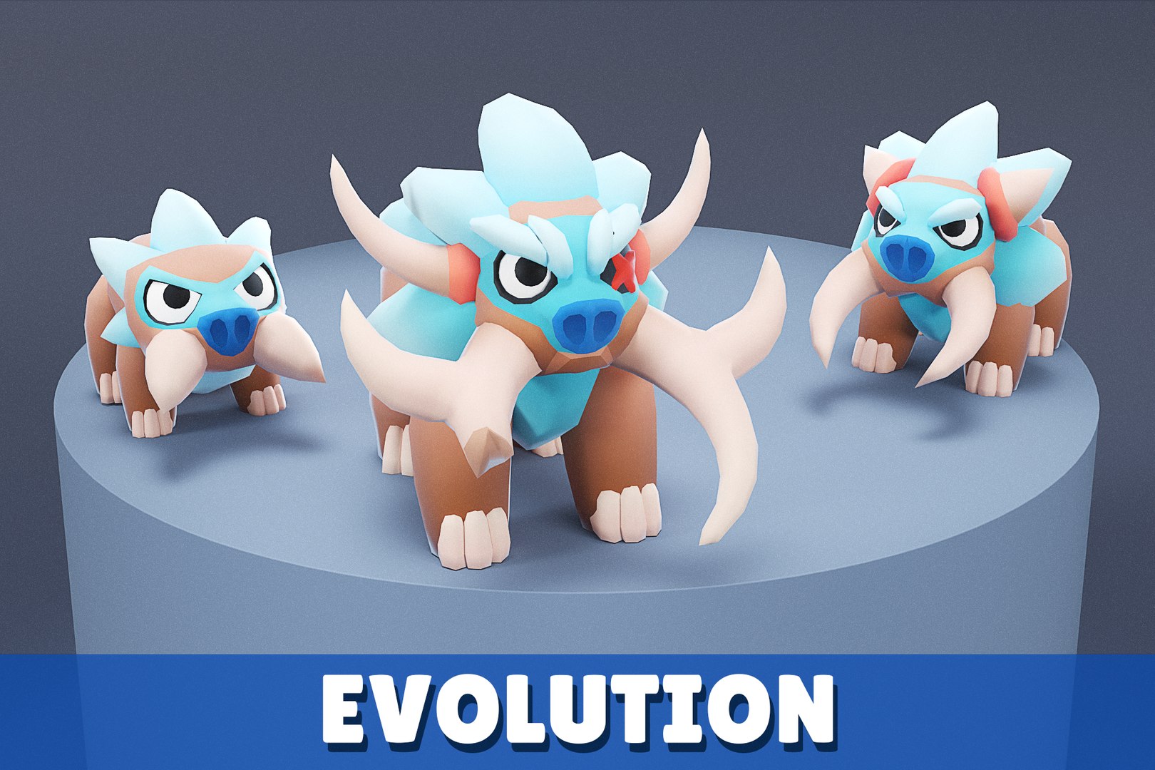 CARTOON MONSTERS - EVOLUTION PACK 3D Model - TurboSquid 2202085