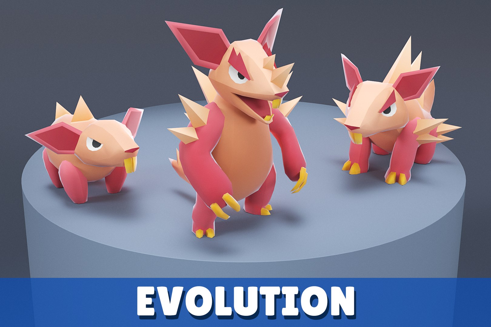 CARTOON MONSTERS - EVOLUTION PACK 3D Model - TurboSquid 2202085