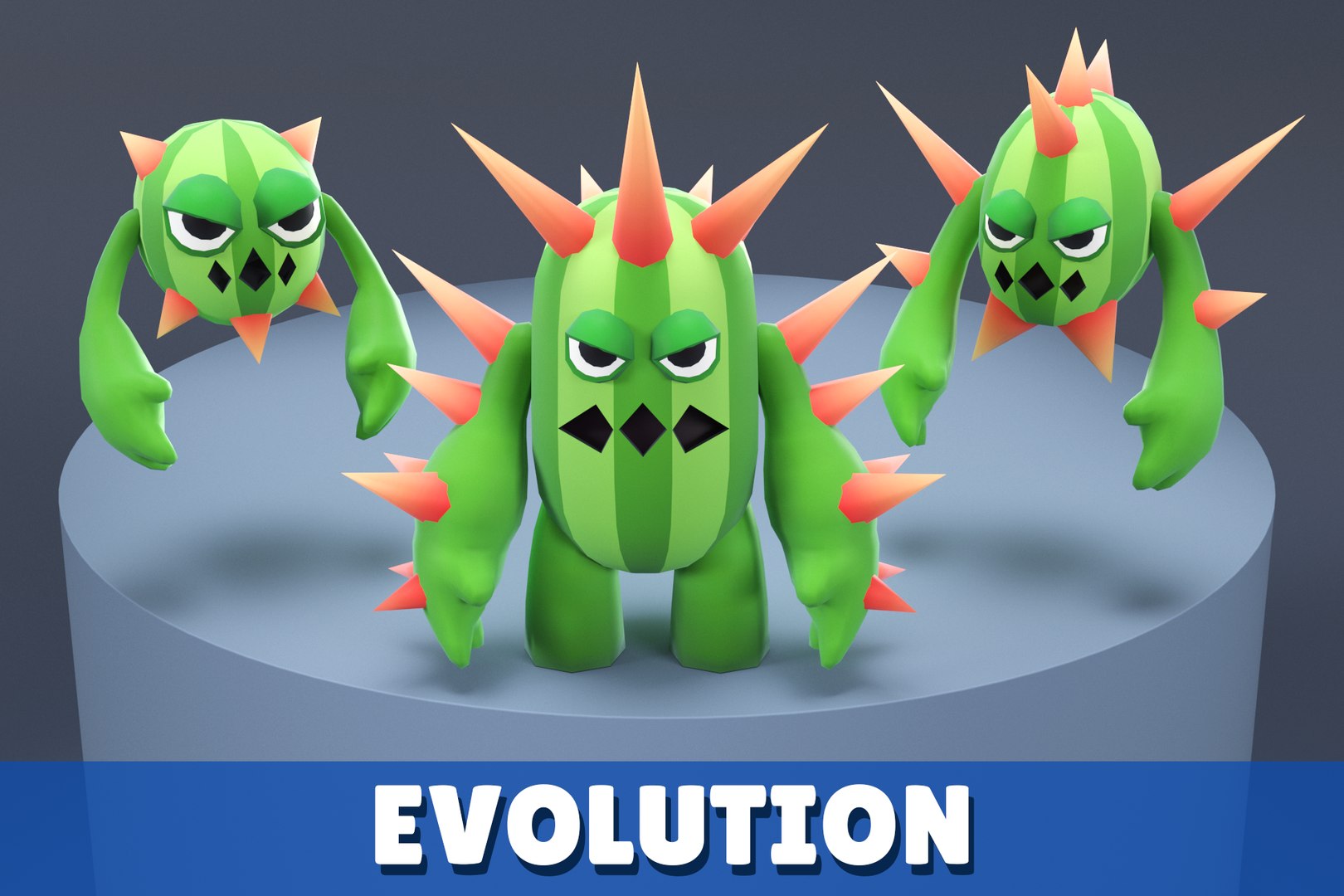 CARTOON MONSTERS - EVOLUTION PACK 3D Model - TurboSquid 2202085