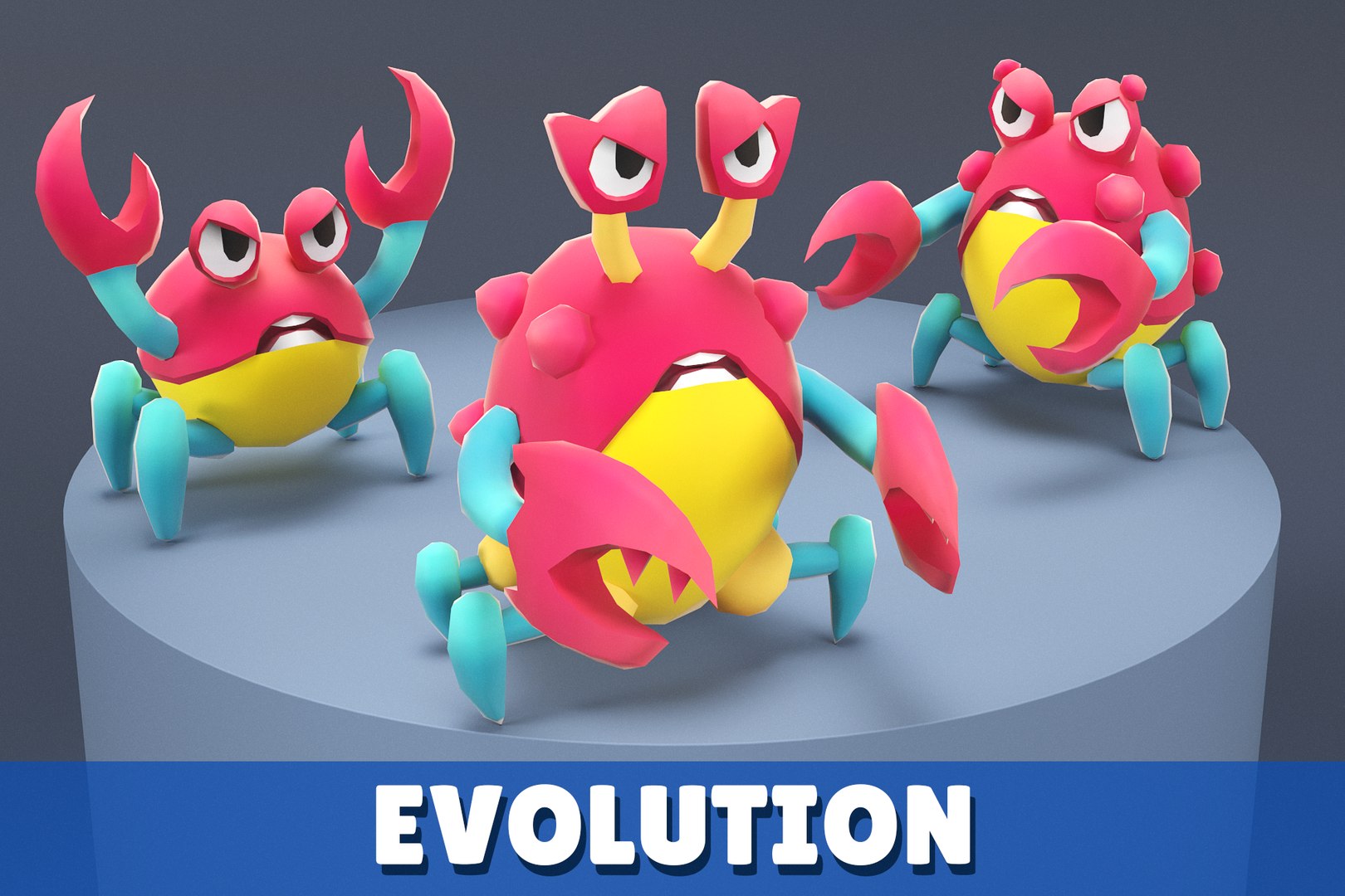CARTOON MONSTERS - EVOLUTION PACK 3D Model - TurboSquid 2202085