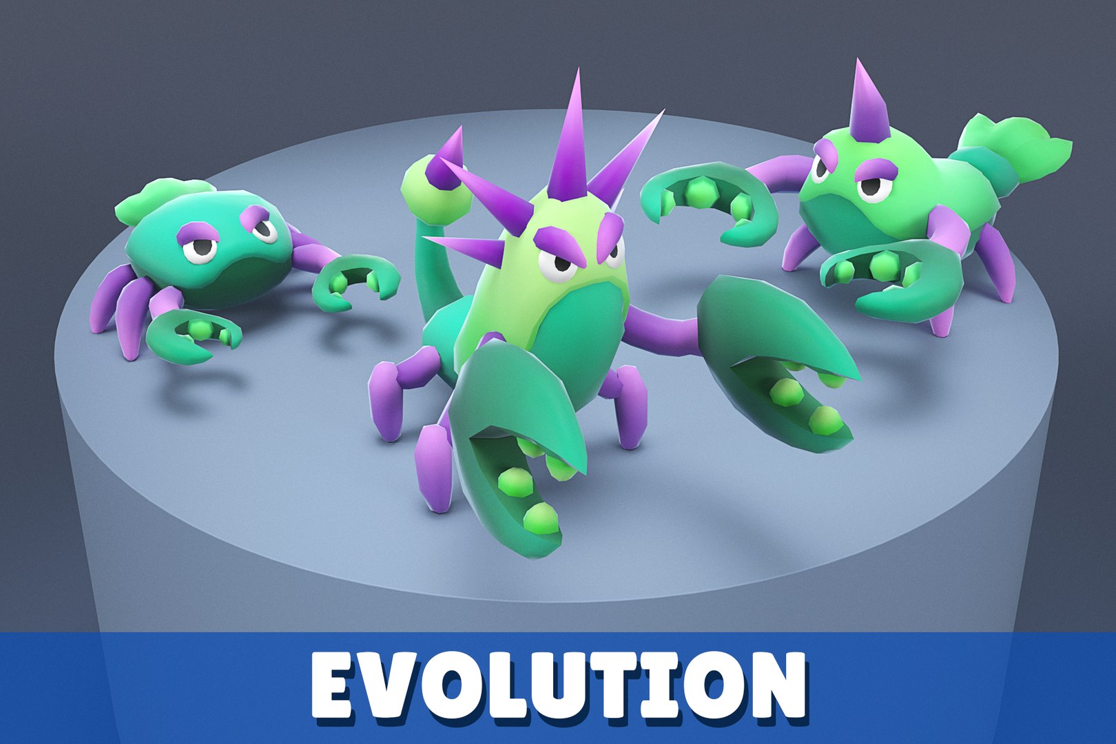 CARTOON MONSTERS - EVOLUTION PACK 3D Model - TurboSquid 2202085