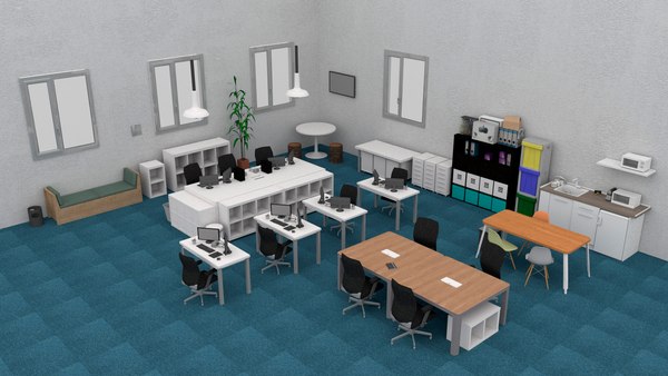 Office Furniture Collections Blender Models for Download | TurboSquid