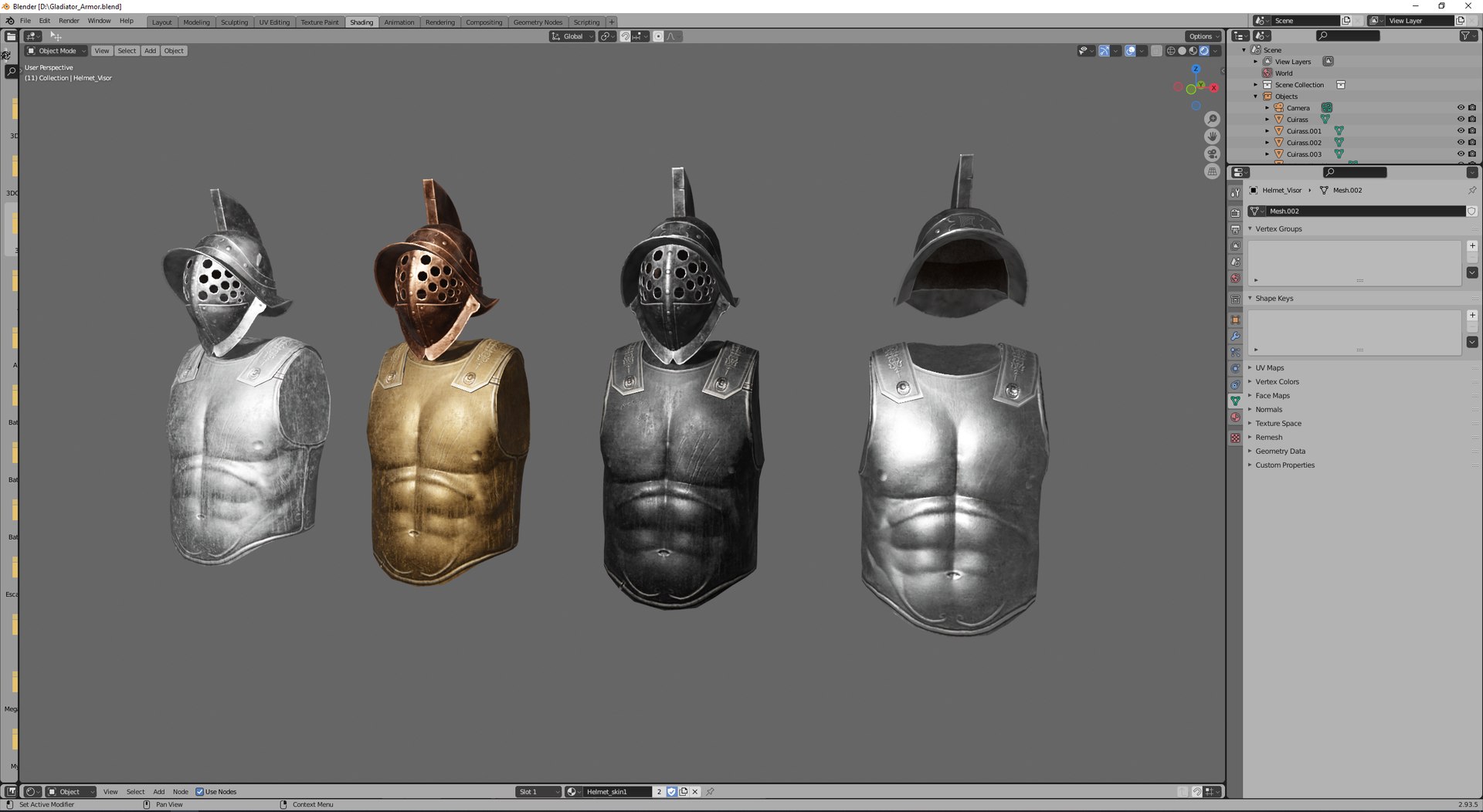 3D Gladiator Armor - TurboSquid 1997695