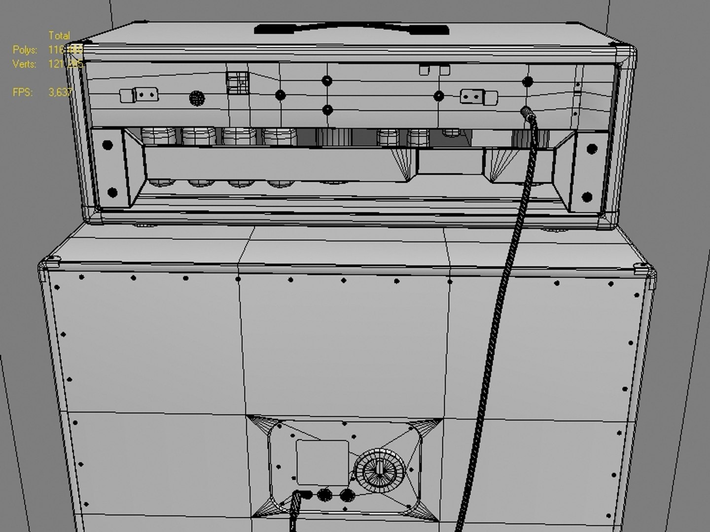 3d Model Classic Bass Guitar Amp