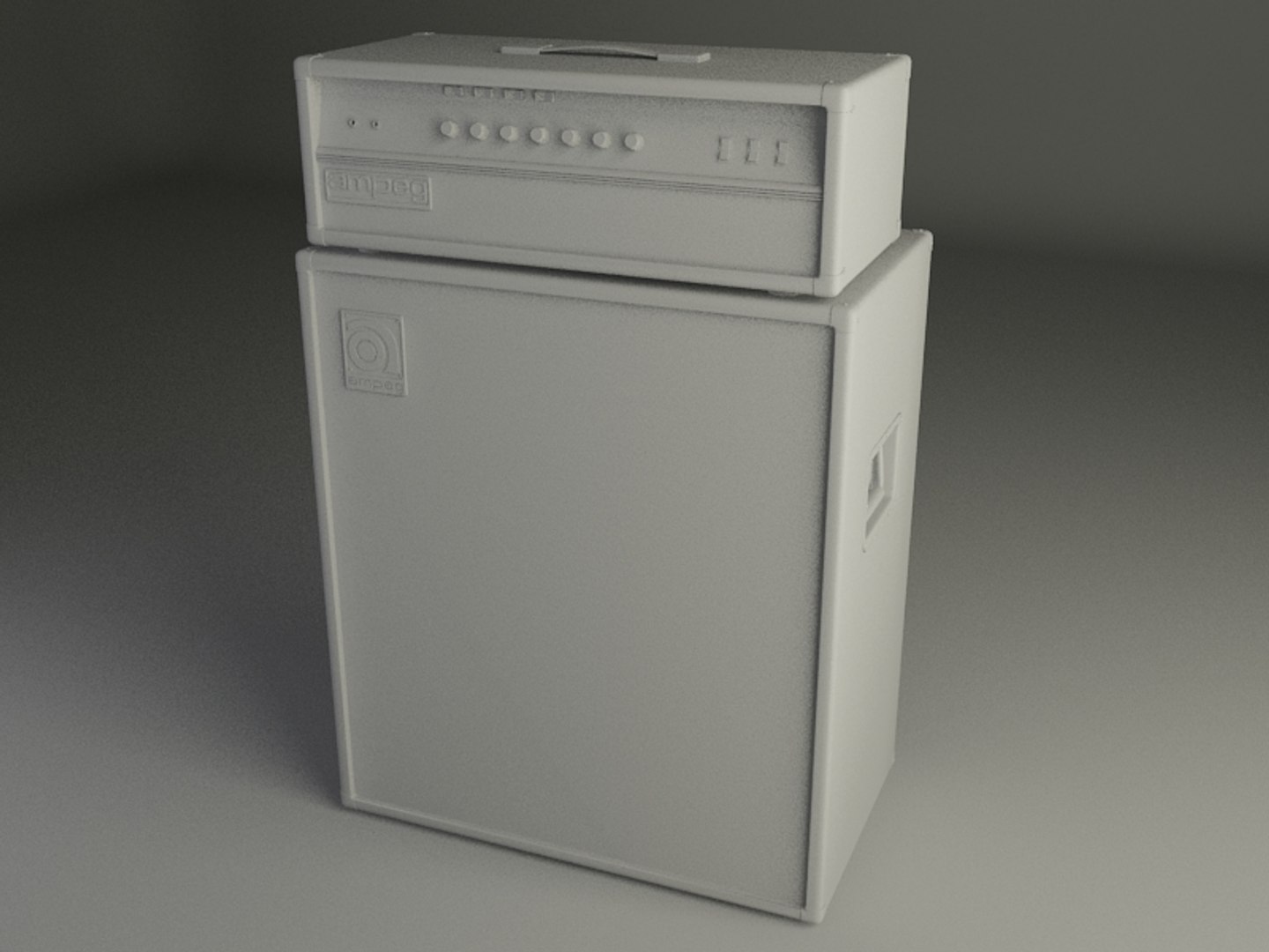 3d Model Classic Bass Guitar Amp